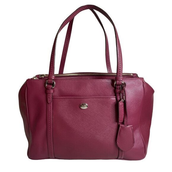 Coach | Bags | Coach Peyton Leather Jordan Double Zip Carryall F25669 ...